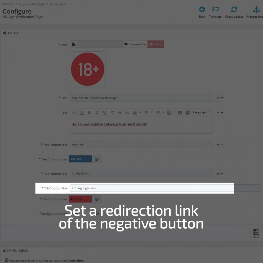 An Age Verification Popup